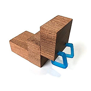 Aqua Blue Frosted Lucite Acrylic Square Hoop Earrings - SQH-BL-1