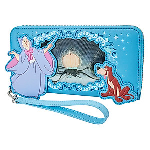 Loungefly Disney Cinderella Lenticular Princess Series Zip Around Wristlet Wallet
