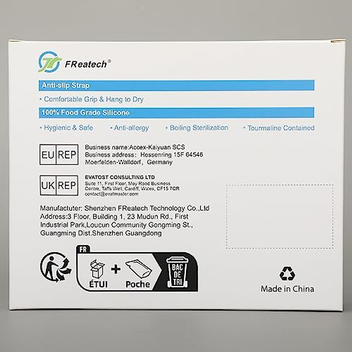 FREATECH Silicone Body Scrubber with Loop Handle, 2-Pack Gentle Exfoliating Body Cleansing Brush for Use in The Shower or Bath, More Hygienic Than Loofah, Easy to Clean, Long-Lasting, Grey & Pink