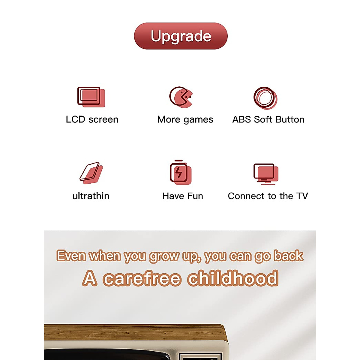 HANDA Instrument Handheld Game Player Video-Game 8 Bit Retro Mini Pocket Gameboy Handheld Game Console Built-in 500 Classic Games for Child Kids