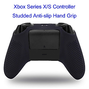 X Series X Controller Skin,Hikfly Controller Cover Compatible with Xbox Series X/S Controller Grips Case Non-Slip Studded Silicone Controller Cover with 4pcs Thumb Grips Caps(Red)