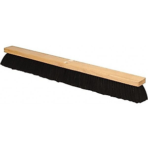 PRO SOURCE Horsehair Push Broom Head with Threaded Wood Block: 30 inch Wide