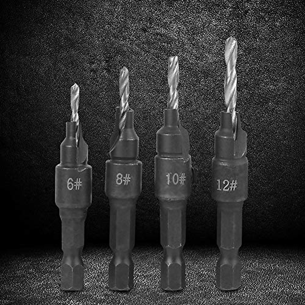 4 PCS Anti-Sinking Drill Bit Set Hexagon Head Woodworking Drill Bit Tool Solid Anti Dust Wood Cutting Kit