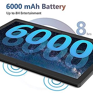 Tablet 10.1 inch Android 11 Tablet 2023 Latest Update Octa-Core Processor with 64GB Storage, Dual 13MP+5MP Camera, WiFi, Bluetooth, GPS, 128GB Expand Support, IPS Full HD Display (Black)