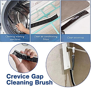 Gap Cleaning Brush, Hard-Bristled Crevice Cleaning Brush, Dead Corners Multifunctional Brushes, Bathroom Crevice Gaps Cleaning Brush, Groove Cleaning Brushes for Shutter Kitchen Bathtubs Tiles (3PCS)