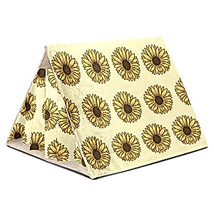 Guinea Pig House Bed, Rabbit Large Hideout, Small Animals Nest Hamster Cage Habitats Vintage Sunflowers Yellow