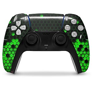 WraptorSkinz Skin Wrap compatible with Sony PS5 DualSense Controller HEX Green (CONTROLLER NOT INCLUDED)