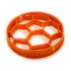 T3D Cookie Cutters Soccer Ball Cookie Cutter, Suitable for Cakes Biscuit and Fondant Cookie Mold for Homemade Treats, 3.50''x3.50''x0.55''