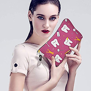 MRSP Cosmetic Bag Makeup bags for women,Small makeup pouch Travel bags for toiletries waterproof (Teeth)