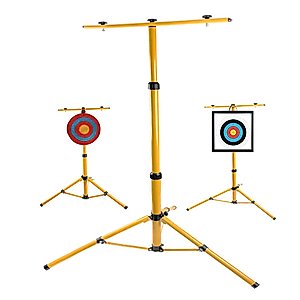 - QI HUO JU - Archery Target Stand for Adult, Mobile Adjustable Bow Target Stands Steel for Outdoor Straw&Foam Targets Range Practice Shooting