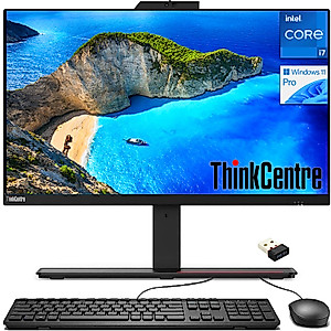 Lenovo High Performance ThinkCentre M90a All-in-One Desktop, 23.8" FHD IPS Desktop, Intel Core i7-10700 Up to 4.8GHz, 16GB RAM, 512GB SSD, Windows 11 Pro, with Wireless USB WiFi
