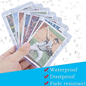 Baseball Card Sleeves, 50 Count Standard Toploaders Transparent Hard Plastic Design for Football, Photocard, Trading Card Sleeve