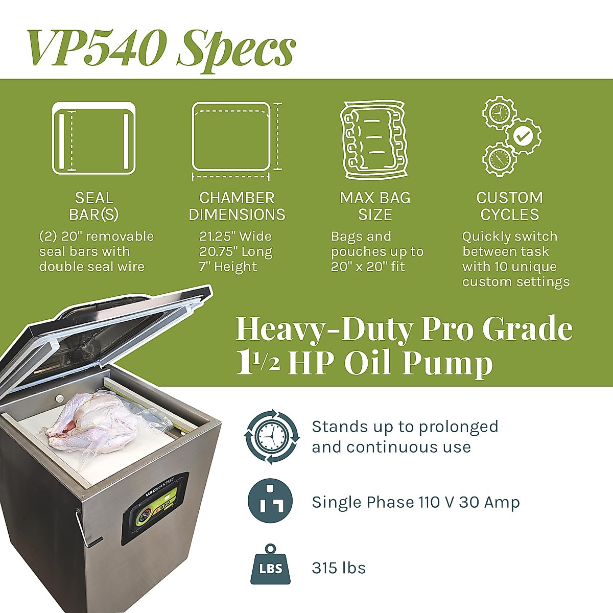 VacMaster VP540 Chamber Vacuum Sealer