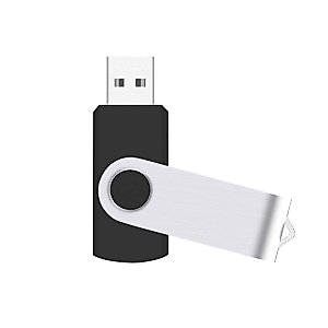 BAIBEST USB 2.0 Flash Drives 32GB Swivel Blank Memory Stick with LED for Data Storage,Thumb Drive,Jump Drive,Black/Red(2Pack,32G)