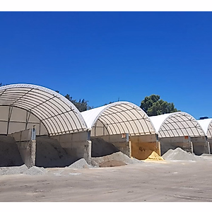 Mytee Products 40'(L) x 20'(W) Shipping Container Canopy Shelter - 21 Oz 610 GSM PVC White Cover Storage Container Roof with No End Walls - Durable & Weather-Resistant