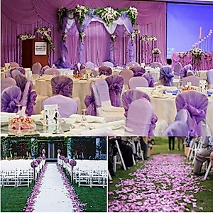 PASYOU 2000 Pcs Silk Petals, Artificial Rose Flower Petal Vase Home Decor Wedding Bridal Valentine's Day Decoration Garden Party Ceremony Wholesale - Purple White