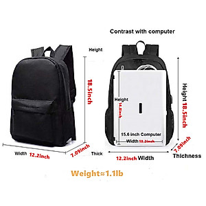 IRYZE Teen Soccer Star Cristiano Ronaldo Student Bookbag Lightweight Canvas Knapsack Durable Travel Rucksack