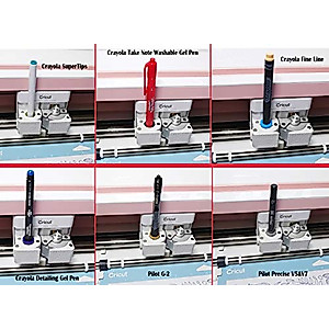 SPPQ 20 Packs Pen Adapter Holder Set Compatible with Cricut (Explore Air/Air 2/Air 3 and Maker/Maker 3), (Sharpie/Bic/Crayola/Sakura/Pilot/Pentel/Paper mate/Mitsubishi uni-ball)