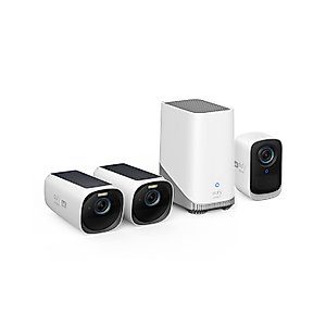 eufy Security eufyCam 3 2-Cam Kit, eufyCam 3C add on Security Camera Outdoor Wireless, 4K Camera with Integrated Solar Panel, Face Recognition AI, Expandable Local Storage up to 16TB, No Monthly Fee