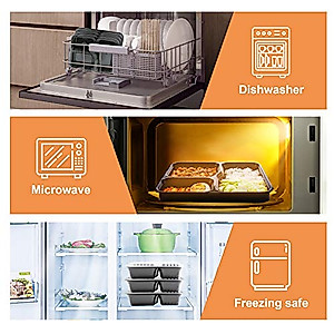 Pinshion 20 Pack Meal Prep Containers 3 Compartment Bento Box 1050ML/ 36 OZ Microwavable Food Containers with lids, Food Storage Containers, Durable Plastic Reusable Food Storage Containers