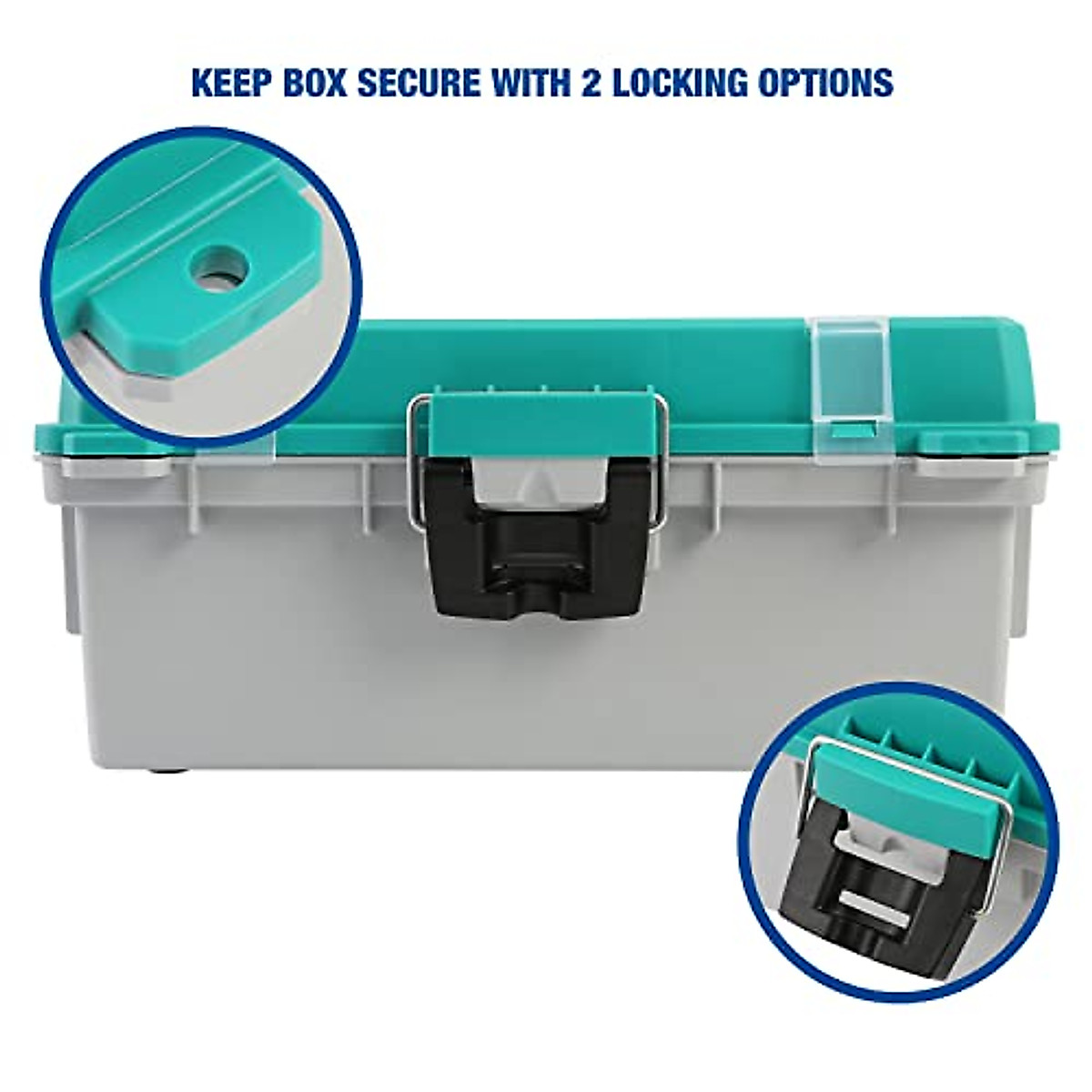 Sheffield 12671 13" Tackle Box, Fishing Gear Organizer for Fly Fishing, Flip-Up Lid, Lift-Out Tray, Stackable Storage, Made In USA