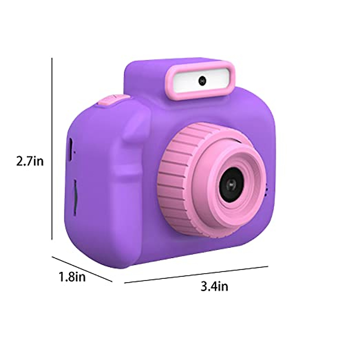 4800W Front and Rear 1080P HD Children's Digital Came-ra Video and Games with Flashlight 800mah Battery Portable Mini Digital Camera for Children