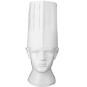 WILLBOND 12 Pcs Chef Hat Set 9 Inch Disposable Paper Chef Tall Hats Adjustable White Chef Hat for Men Women, Kitchen Cooking Chef Hat for Food Restaurants, Home Kitchen, Birthday Party