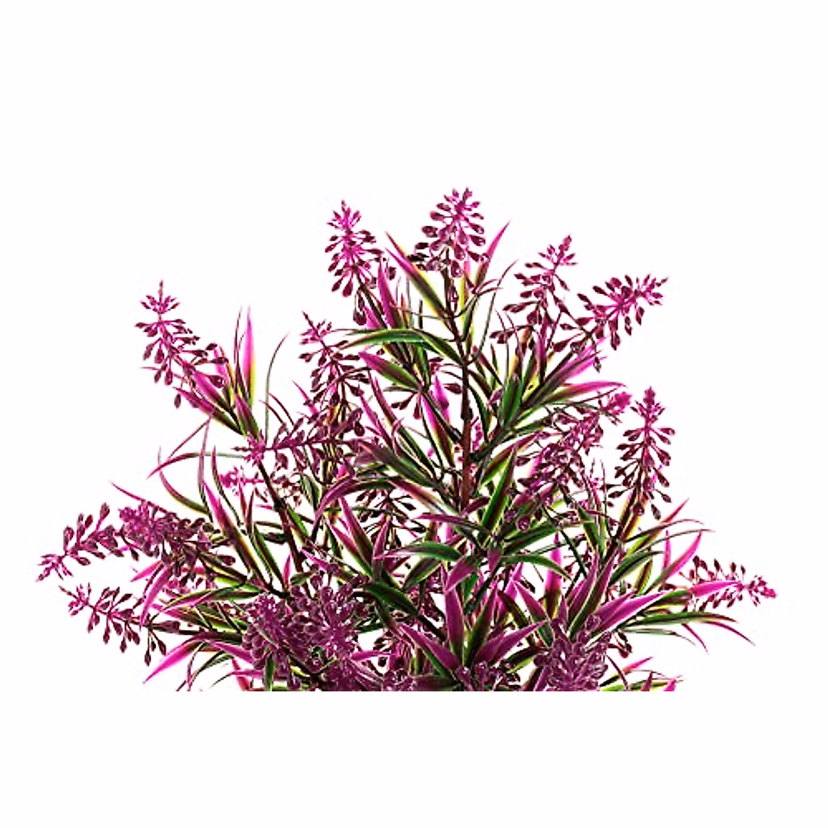 CNZ Aquarium Decor Fish Tank Decoration Ornament Artificial Plastic Plant Green/Purple, 11.8-inch