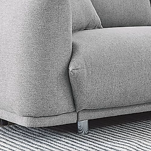 CEOTHA 90.5'' Modern Couch for Living Room Sofa,Solid Wood Frame and Stable Metal Legs, 2 Pillows, for Bedrooms Easy to Assemble Wooden Noise Free Platform Bed Suitable