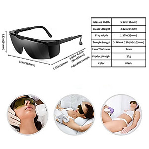 Alsenor IPL 190nm-2000nm Laser Safety Glasses Goggles For Laser Cosmetology Operator Eye Protection And Laser Hair Removal Treatment