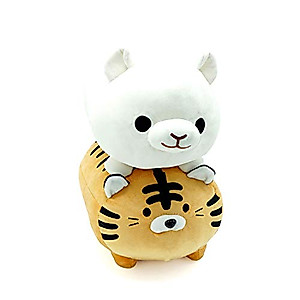 Onsoyours Cute Plush Tiger Doll Stuffed Fluffy Tiger Plush Toy Soft Animal Plush Pillow for Kids (Brown Tiger, 13.7")