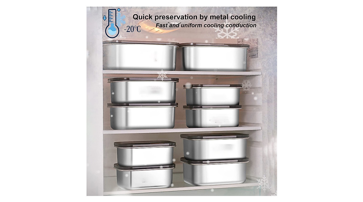 Airtight 304 Stainless Steel Food Storage Containers