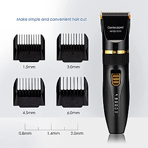Professional Rechargeable Hair Clippers for Men,Gentscaped Hair Trimmers Cordless Precision Power,Barber Shavers Hair Cutting Kit,Titanium Steel Blade and LED Digital Display