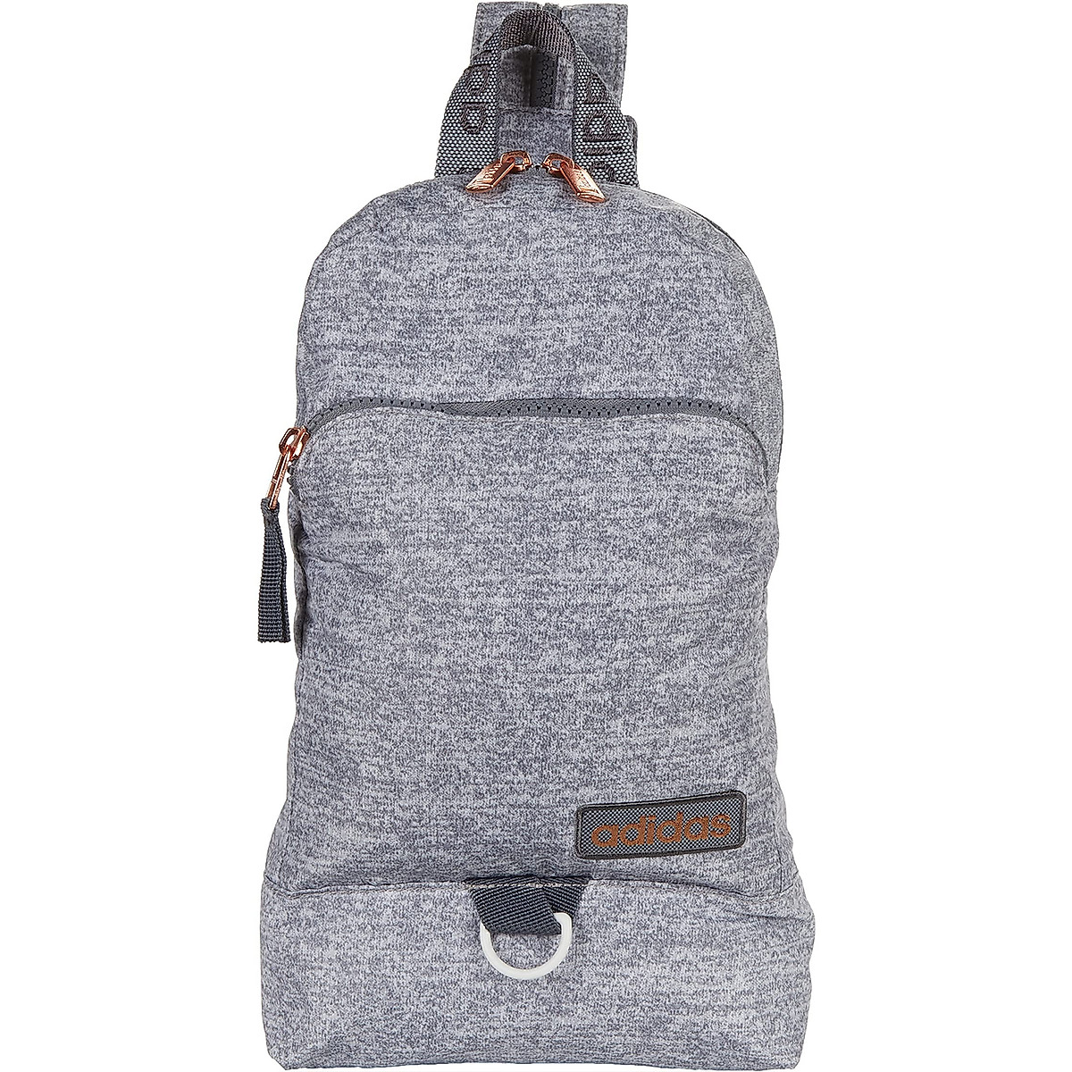 adidas Women's Essentials Convertible Crossbody Sling Bag, Jersey Grey/Rose Gold/Onix Grey, One Size