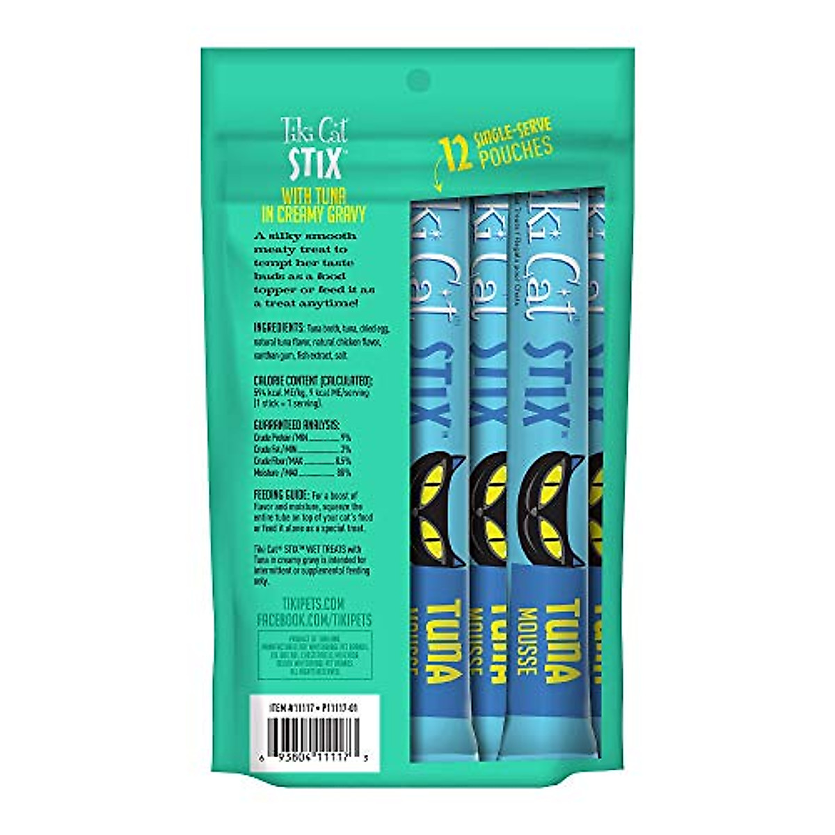 Tiki Cat Stix Tuna Mousse Treats, 0.5 oz, 12 Count (Pack of 1)