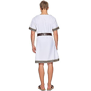 FantastCostumes Unisex Adult's Roman Warrior Costume Halloween Ancient Greek Cosplay Costume, White