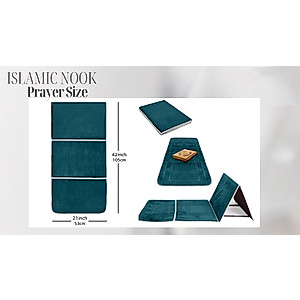 ISLAMIC NOOK - Prayer Mat with Back Support Rest and Carrying Case