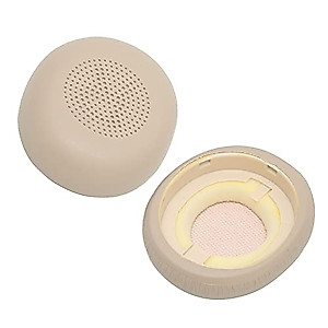 plplaaoo Headphone Pads,Headphone Replacement Ear Pads,Headphone Cushion Replacement Soft Protein Leather Memory Foam Noise Isolation Ear Cushion for Jabra Elite 45h Headphones(Gold)