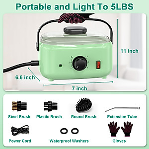 CAYAMA Handheld Steam Cleaner,2500W Steam Cleaner, High Pressure Steamer for Cleaning, Steam Cleaners for Home, Steamer for Car, Steam Cleaner for Upholstery, Kitchen, Bathroom, Grout and Tile