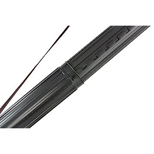 MyGift Heavy Duty Black Plastic 45 Inch Expanding Document Tube, Jumbo Poster Tube with Strap, Set of 2