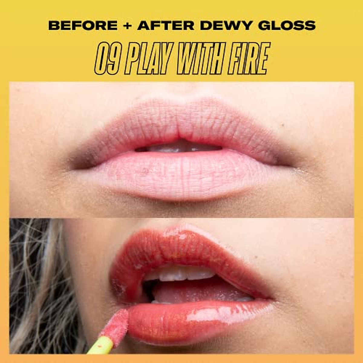 Youthforia Dewy Gloss - Hydrating and Nourishing Lip Gloss, High Shine, Lip Oil - 09 Play With Fire