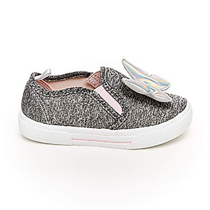 Carter's girls Jules Sneaker, Grey, 9 Toddler