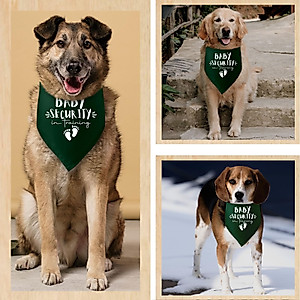 Baby Security in Training Green Dog Bandana Baby Announcement Dog Bandana Puppy Bandana Gender Reveal Photo Prop Accessories for Dog Lovers Owner Gift