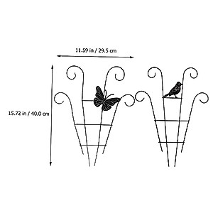 YARNOW 8 Pcs Rose Plant Orchid Plant Rose Trellises Stackable Flower Trellis Flower Support Ring Tomato Cages Plant Support Rack Plant Climbing Stand Plant Climbing Rack Fixed Rod Bracket