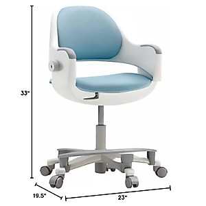 SIDIZ Ringo Kids Desk Chair : Ergonomic Kids Chair with Footrest, 4-Step Growing Function, Adjustable Seat Height, Sit-Locking Casters, Swivel Type Kids Chair (Lavendar Blue Chair)