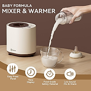 REASONCARE Baby Formula Dispensers & Mixers 3 Gear Mix Milk Evenly Less Bubbles Less Lumps to Avoid Baby Flatulence, Baby Bottle Warmer, Universal for All Bottles