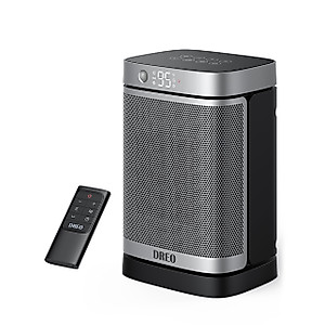 Dreo Space Heater with Motion Sensor, 2022 Upgraded 1500W Electric Heater with 70° Oscillating, Digital Thermostat, Remote Control, Motion Detection, Auto Turning On/Off, for Garage, Office, Indoor