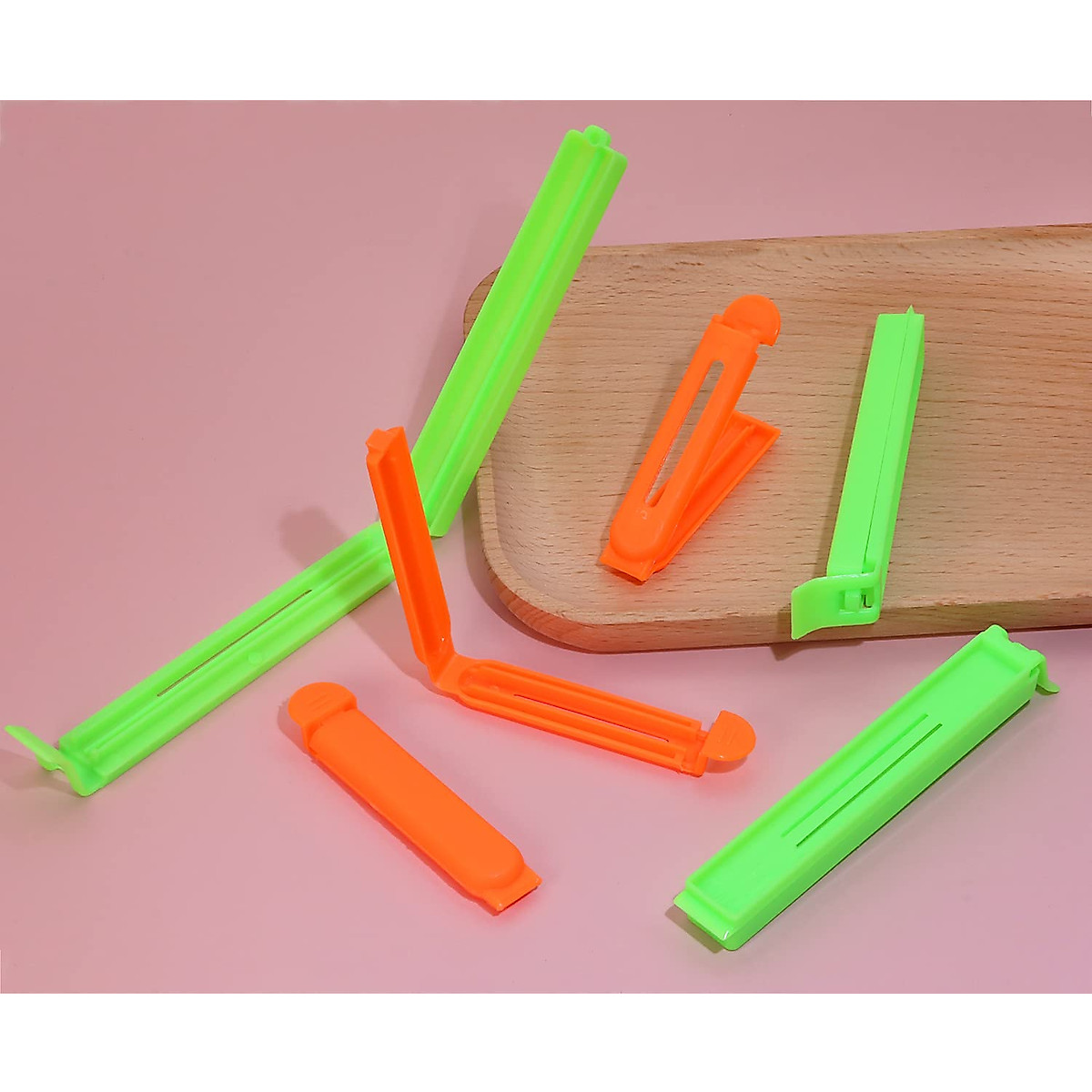 PENTA ANGEL Bag Sealing Clips 20Pcs Reusable Colorful Plastic Chip Clips Bread Bag Clamp for Home Kitchen Food Snack Packages Storage (20)