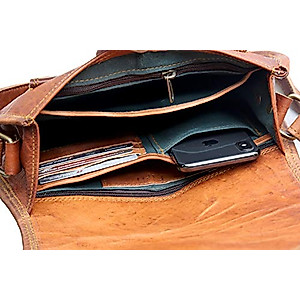 Firu-Handmade Women Leather Crossbody Bag for Women Satchel Ladies Purse Genuine Saddle Bag Leather Purses for Women Crossbody Bag Vintage Handmade Travel