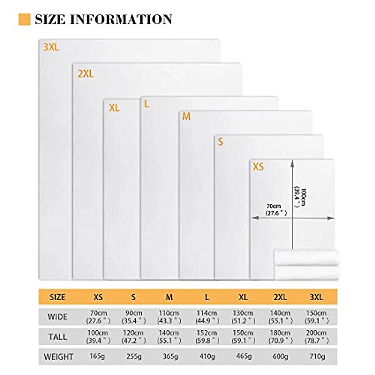 GIFTPUZZ Blue Hibiscus Flower Pattern Soft Throw Blankets, Weighed Blanket Microfiber Soft Plush Blanket, Multi-Function for Couch Chair Sofa Bed Outdoor Beach Travel Throws Cover, All Season Use XS